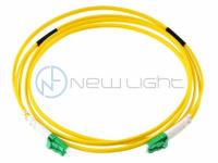 China Green LC APC SM G657A2 Fiber Cable 9/125um Indoor Optical Fiber Patch Cord with Low Insertion Loss for sale
