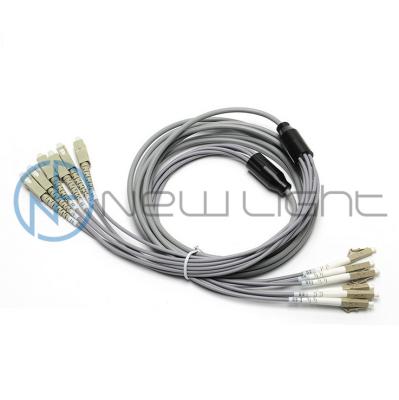 China 6C LC Multimode Fiber Optic Patch Cord with Grey LSZH Out Jacket for FTTH and LAN Applications for sale