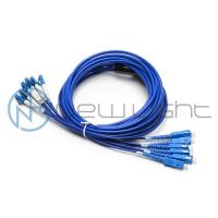 China 4F Single Mode 9/125um Armoured Fiber Optic Patch Cord for FTTH and Telecommunications for sale
