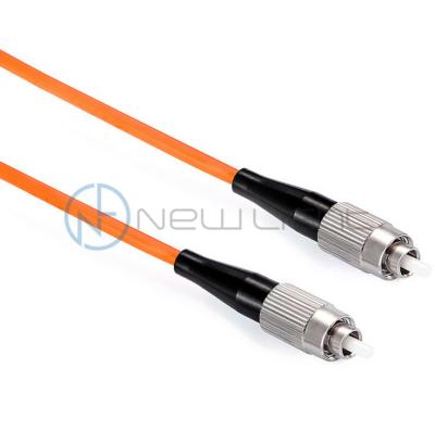 China FC PC Polishing 850um Wavelength MM Simplex Optical Fiber Patch Cord with 3.0mm Black Boot for sale