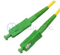 China Green SC LC Optical Fiber Patch Cord with Low Insertion Loss LSZH Material and APC Polish for sale