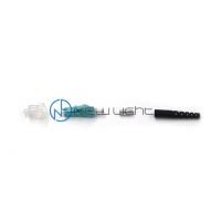 China Aqua OM3/OM4 LC Fiber Optic Connector with 0.3dB Insertion Loss and 3.0mm Connector Type for sale