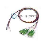 China 0.9mm 12 Color 40dB Return Loss Fiber Optic Pigtail and Fiber Jumper Cable for sale