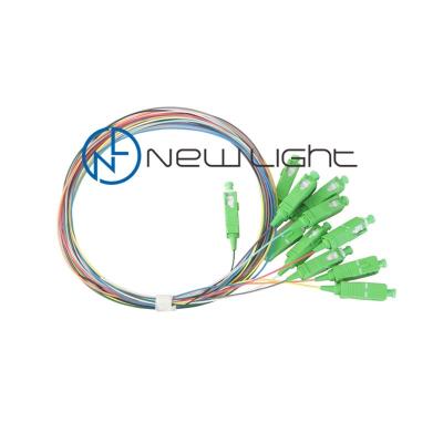 China 12 Color 0.9mm Diameter Low Insertion Loss Fiber Optic Pigtail for Reliable Optical Connectivity for sale
