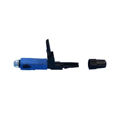 China SC UPC Optical Cable Connector with Low Insertion Loss, Corrosion Resistant and UL-rated Plastic Housing for Field Assembly for sale