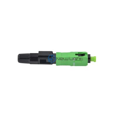 China Pre Embedded APC UPC 3.0mm Fiber Optic SC Connector for Quick Assembly and Field Installation for sale