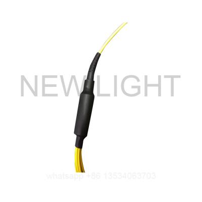 China Male Connector 8 Fiber 3.0mm OM3 MPO Cable Assembly for High-Density Fiber Optic Connections for sale