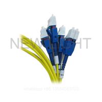 China 50/125um 3.0mm PVC Jacket MPO to LC Breakout Cable for High-Density Fiber Optic Networks for sale