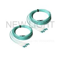 China OM3 OM4 Pre-connector MTP Trunk Cable with 12/24 Fiber and Custom Length Options for sale