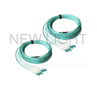 China OM3 OM4 Pre-connector MTP Trunk Cable with 12/24 Fiber and Custom Length Options for sale