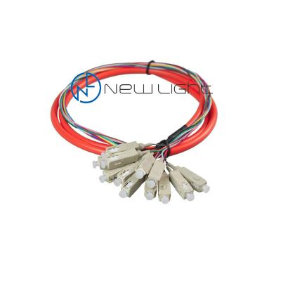 China 12core 0.9mm Multimode Fiber Optic Pigtail Optic Fiber Jumping Cable for CATV and Telecommunication for sale