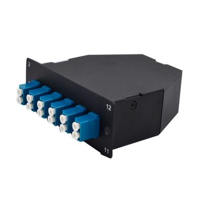China Rack Mounted 12 Fibers MPO Cassette Module with 1550nm Wavelength for High-Density Fiber Optic Networks for sale
