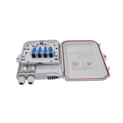 China ABS 8 Port Wall Mountable FTTH Termination Box with PLC Splitter for Fiber Optic Networks for sale