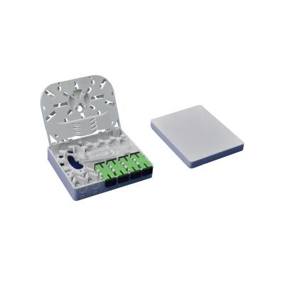 China ABS Material 4 Core Capacity Wall Mountable FTTH Termination Box and Fiber Optic Terminal Box for sale