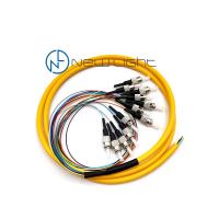 China 1m LSZH 12 Strand Single Mode Fiber Optic Pigtail Cable with FC UPC/APC Connector for sale