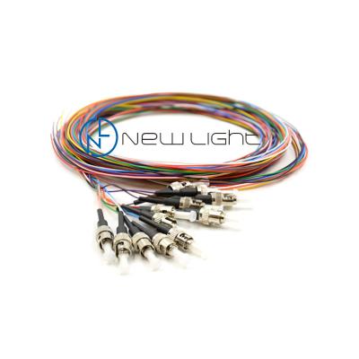 China 1M LSZH 0.9mm FC UPC/APC 12 Strand Single Mode Fiber Optic Pigtail Cable for sale