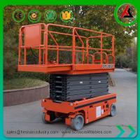 China Long Deck Mobile Scissor Lift 300KG Hydraulic Construction Platform Lift for sale