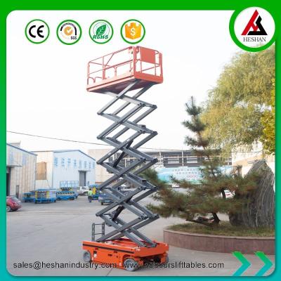 China Electric Mobile Scissor Lift Table Hydraulic Lifter Battery Powered 40 Feet for sale