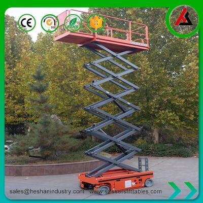 China Automotive Mobile Scissor Lift Aerial Work Platform 300kg Electric Self Propelled for sale