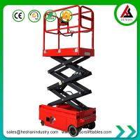 China Lightweight Small Electric Hydraulic Scissor Lift 300kg 3.9M Self Propelled for sale