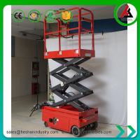 China Lightweight Small Electric Hydraulic Scissor Lift 300kg 3.9M Self Propelled for sale