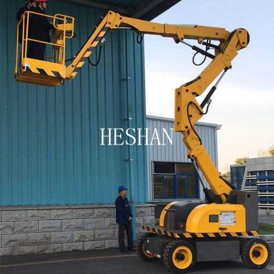 China Indoor Outdoor Articulated Boom Lift Aerial Work Telescopic Boom Manlift for sale