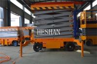 China 10M Single Person Mobile Scissor Lift Electric Hydraulic 500kg Load Capacity for sale
