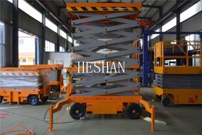 China 10M Single Person Mobile Scissor Lift Electric Hydraulic 500kg Load Capacity for sale