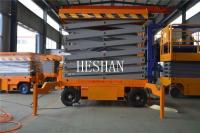 China Portable Electric One Man Scissor Lift Hydraulic 6M - 20M Steel Structure for sale
