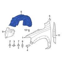 China FARPREEY 68443449AD 68443448AD 2PCS/set Right Left Front Fender Liner Suitable for 2021-2023 RAM 1500 for sale