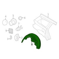 China FARPREEY 5116277AE 5116276AE 2PCS/set Left and Right Rear Fender Liners Suitable for 2010-2020 Dodge Journey for sale