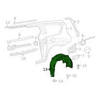 China FARPREEY (Left and Right, 2pcs/set) 68228451AC 68228450AC Rear Fender Liners. Suitable for 2017-2019 Chrysler Pacifica Models. for sale