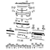 China FARPREEY 6UF78SZLAC Grille Decorative Strip for 2023-2024Jeep Grand Wagoneer  Wrangler for sale