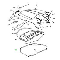 China FARPREEY 68070493AA Compatible Replacement Parts Hood Seal Strip for Dodge Durango jeep Grand Cherokee 2011-2025 for sale