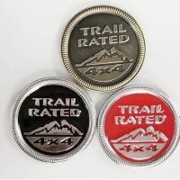 China Metal Car Badges Emblems Round Emblem Decals for Jeep Wrangler Vehicles and Trucks Automotive Badge Car Stickers for sale
