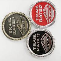 China Metal Car Badges Emblems Round Emblem Decals for Jeep Wrangler Vehicles and Trucks Automotive Badge Car Stickers for sale