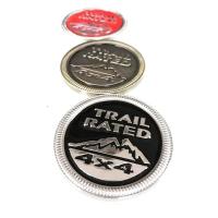 China Metal Car Badges Emblems Round Emblem Decals for Jeep Wrangler Vehicles and Trucks Automotive Badge Car Stickers for sale