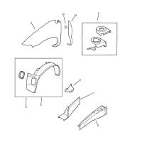China FARPREEY 4860309 4860308 Right Side Left Side Front Fender Liner for 1997-2000 Chrysler Town & Country Dodge Grand Voyager for sale