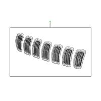 China Gray + Black Front Upper Outer Grille Insert Accessory for Jeep Cherokee 2014-2018 Car Replacement Parts 6CY39XS9AC 5RB21XS9AB for sale