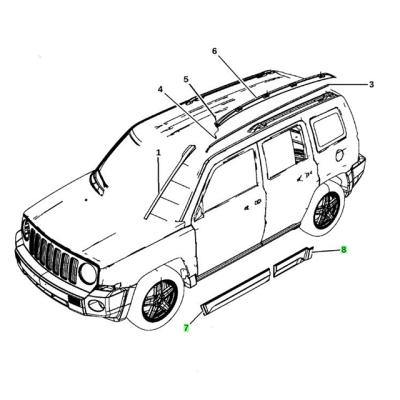 China MOLDING FRONT DOOR Left and Right 5182566AB 5182567AB for 2011-2017 JEEP Patriot Brand FARPREEY for sale