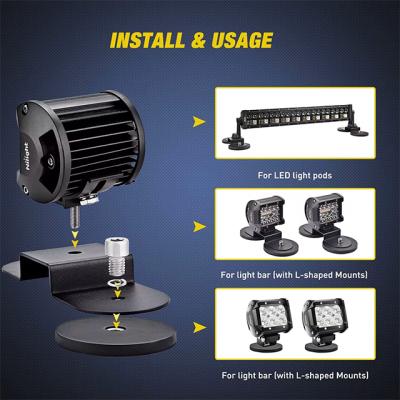 China Suitable for Off-road Vehicles and Trucks; Attaches to Steel Surfaces; Magnetic Bracket for Mounting LED Work Light Bars. for sale