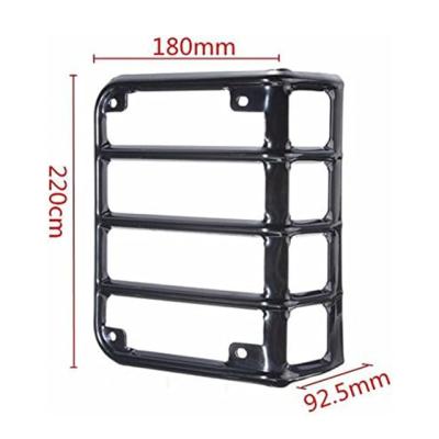 China FARPREEY Black Steel Taillight Guards, Black Metal, Two-piece Set Taillight Protectors for 2007-2018 Jeep Wrangler JK for sale