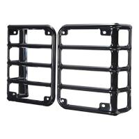 China FARPREEY Black Steel Taillight Guards, Black Metal, Two-piece Set Taillight Protectors for 2007-2018 Jeep Wrangler JK for sale