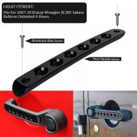 China FARPREEY Aluminum Alloy Armrest Interior Trim Cover and Exterior Door Handle Trim Kit (Black) for Jeep Wrangler JK 2007-2018 for sale