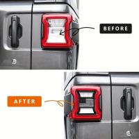 China FARPREEY Rear Taillight Trim Decal (American Flag Style) SuitableTail Light Bezel for 2018-2024 Jeep Wrangler JL for sale