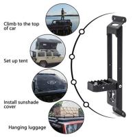 China FARPREEY Foldable Modification Accessories Metal Material Door Hinge Footrest Suitable for 2007-2024 Jeep Wrangler JK JL for sale