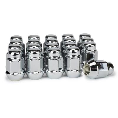 China 20-pack Chrome Raised Acorn Lug Nuts 1/2