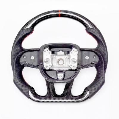 China FARPREEY 6RD06YSAAB Replacement Carbon Fiber Sports Steering Wheel for Dodge 2015-2023 Charger Challenger SXT GT RT for sale