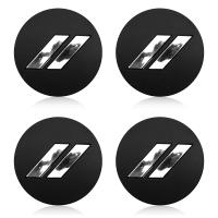 China FARPREEY Diameter 63mm 4-Piece Set 6CZ27RXFAA Bright Black Chrome Stripe Wheel Center Caps For2017-2023 Dodge Challenger for sale