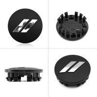 China FARPREEY Diameter 63mm 4-Piece Set 6CZ27RXFAA Bright Black Chrome Stripe Wheel Center Caps For2017-2023 Dodge Challenger for sale